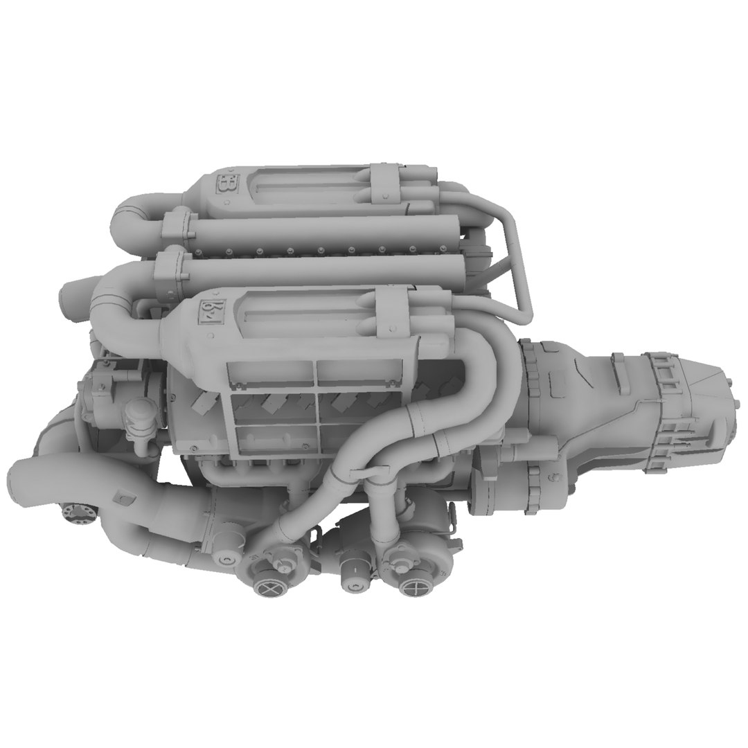 bugatti w16 engine layout