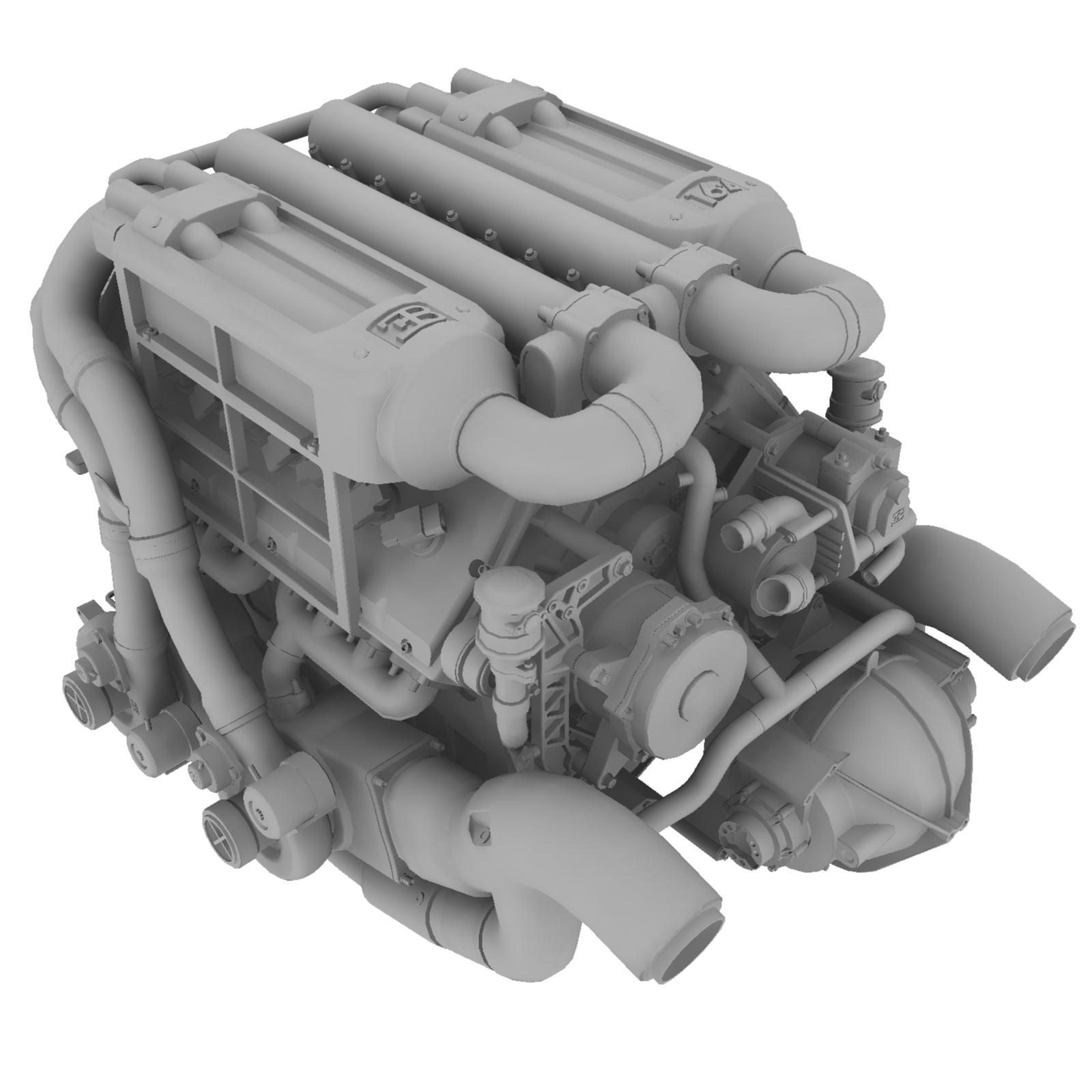 3D w16 engine bugatti veyron model - TurboSquid 1408771