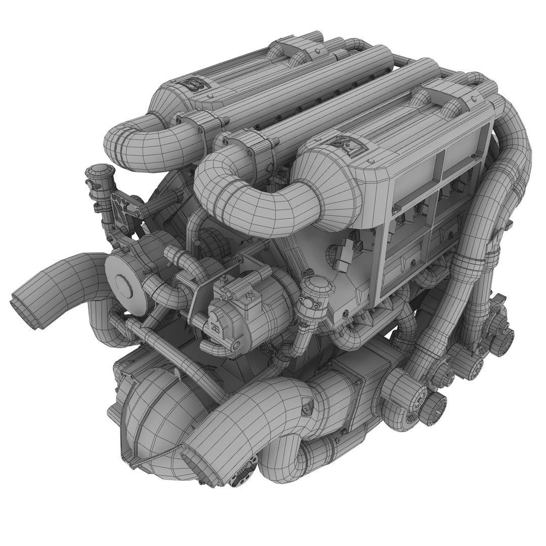 3D W16 Engine Bugatti Veyron Model - TurboSquid 1408771