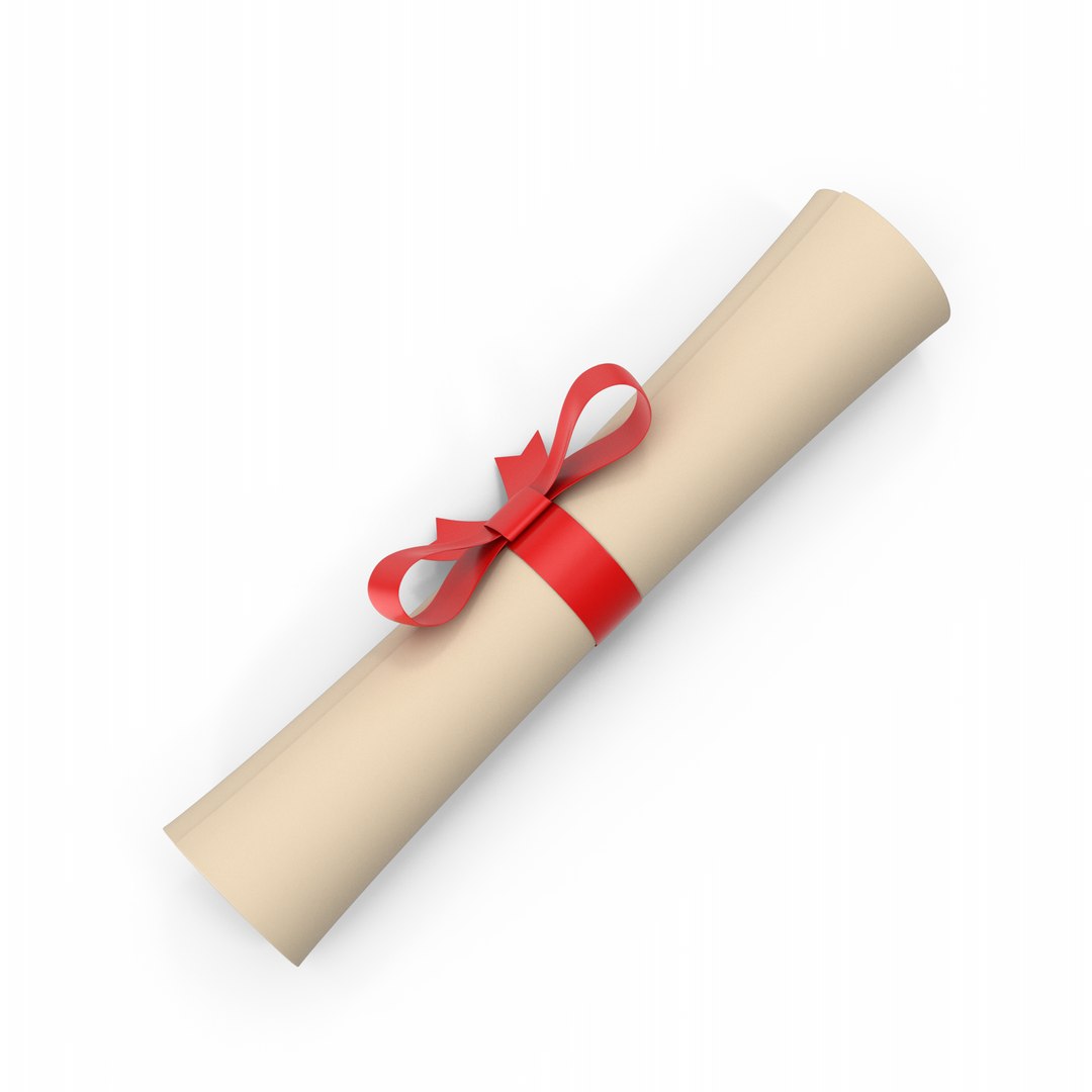 Scroll Certificate 3D Model - TurboSquid 2046123