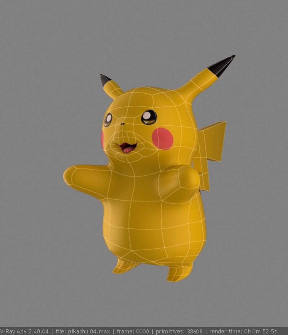 3d Model Pikachu Pokemon