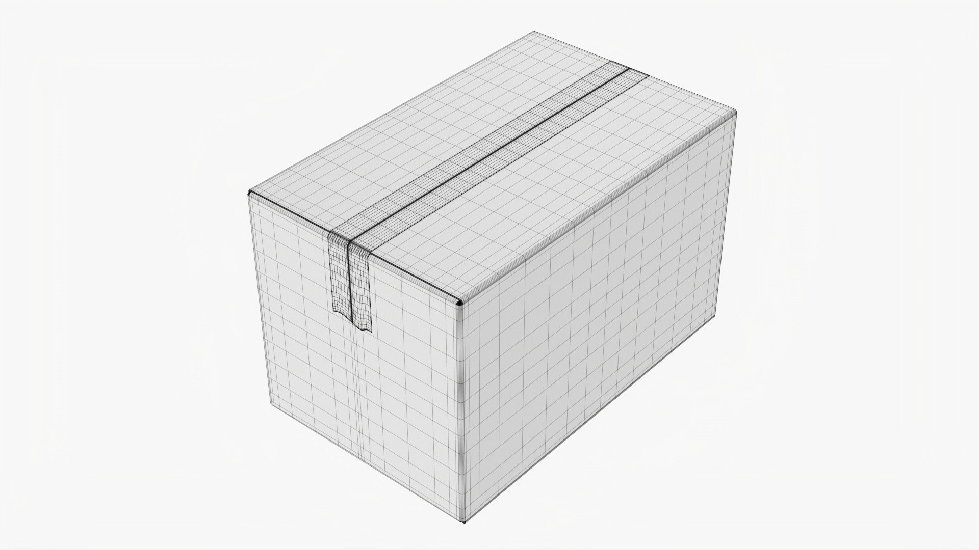 3D Box Sealed With Tape Mockup 01 Model - TurboSquid 1766299
