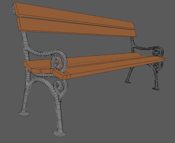 3d model of bench