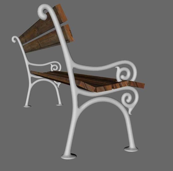 3d model of bench