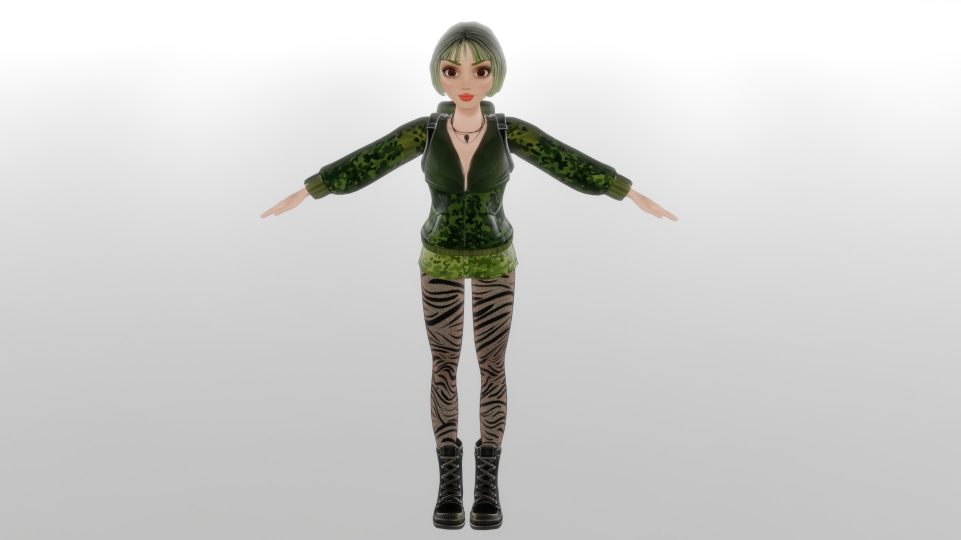 Cartoon 3D Rigged Cute Style Girl-Isla Character Model 3D - TurboSquid ...