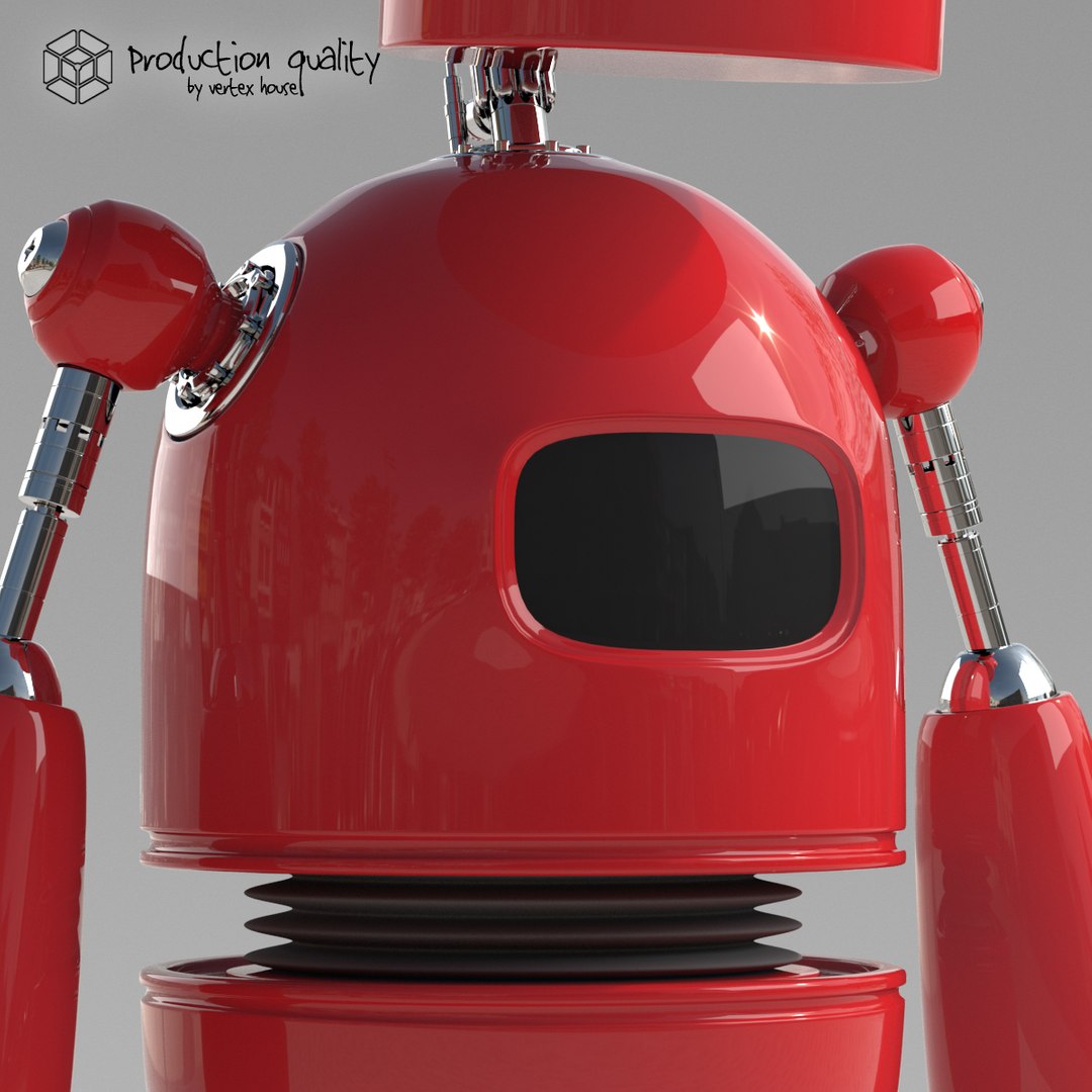 3d Red Robot