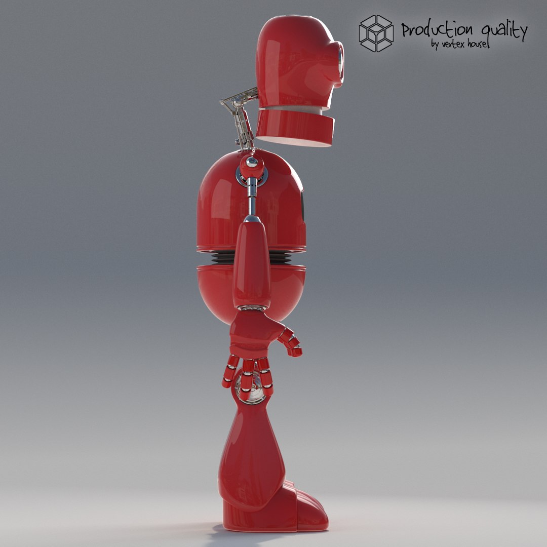 3d Red Robot