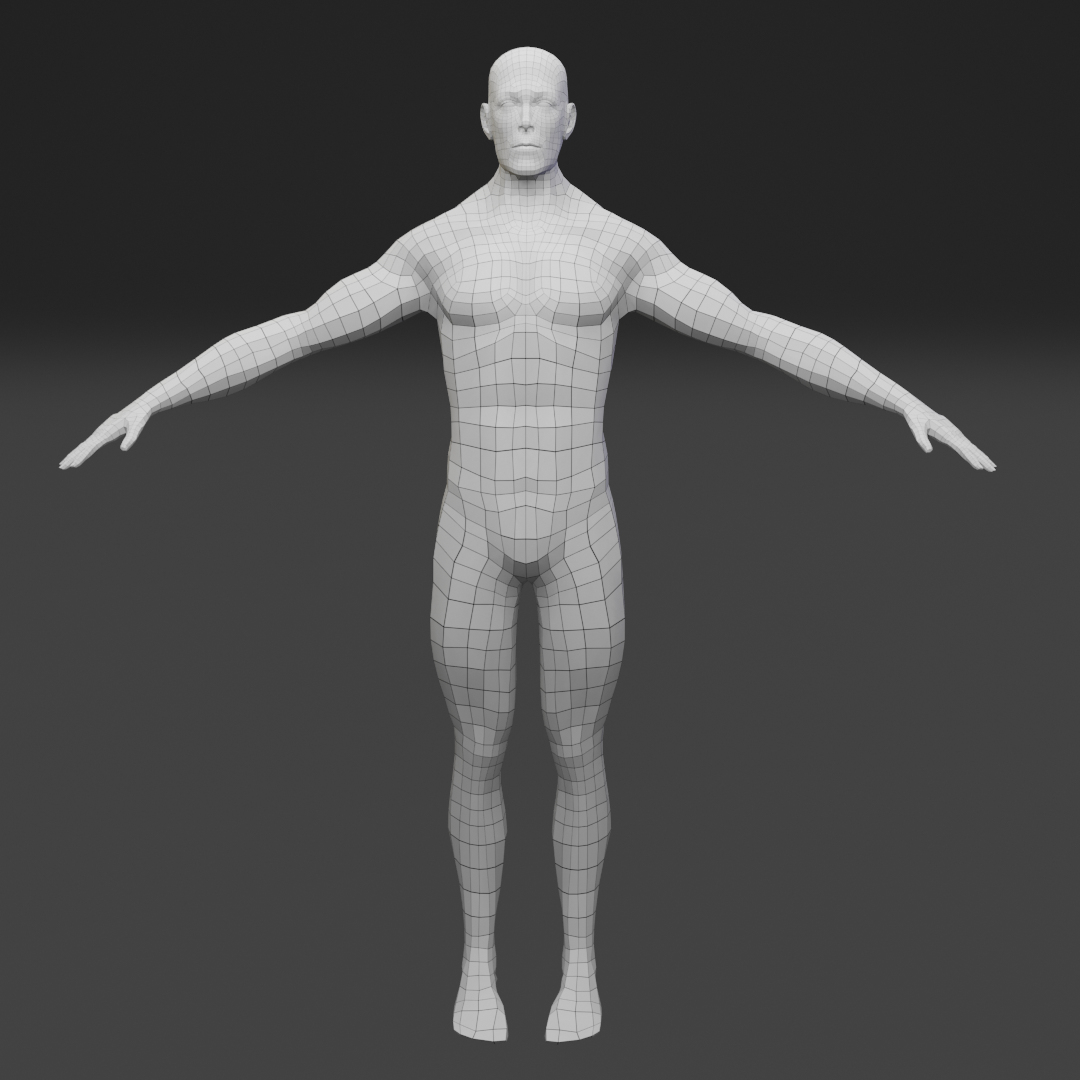 Male body base mesh 3D - TurboSquid 1511258