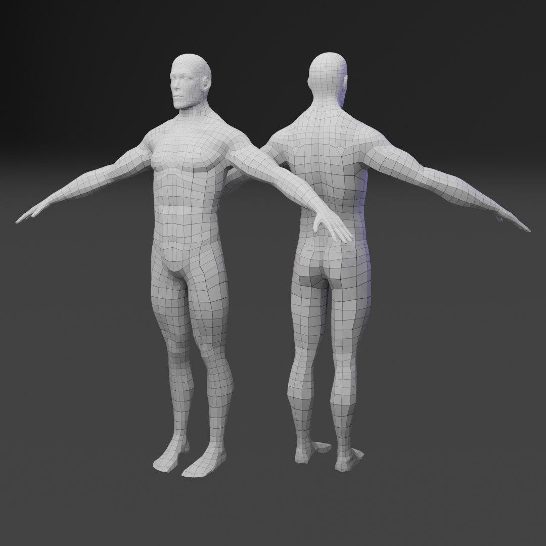 Male body base mesh 3D - TurboSquid 1511258