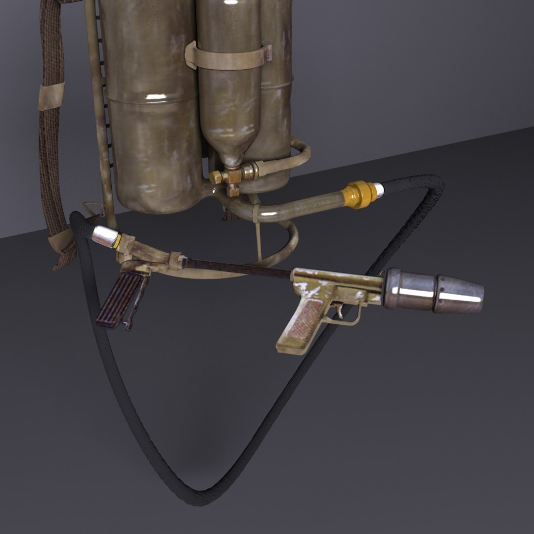 3d M2 Flamethrower 2 Model