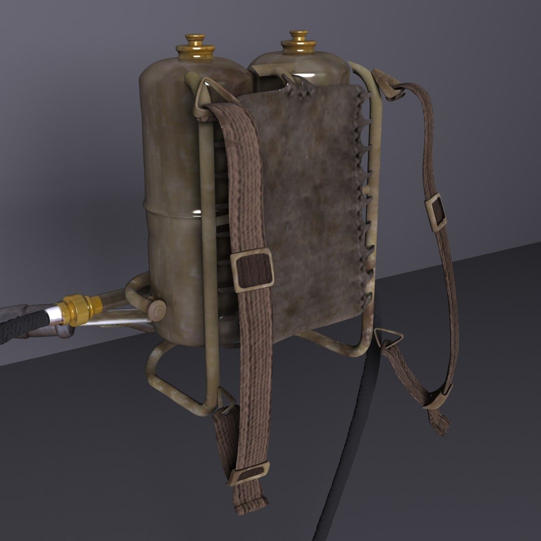 3d M2 Flamethrower 2 Model