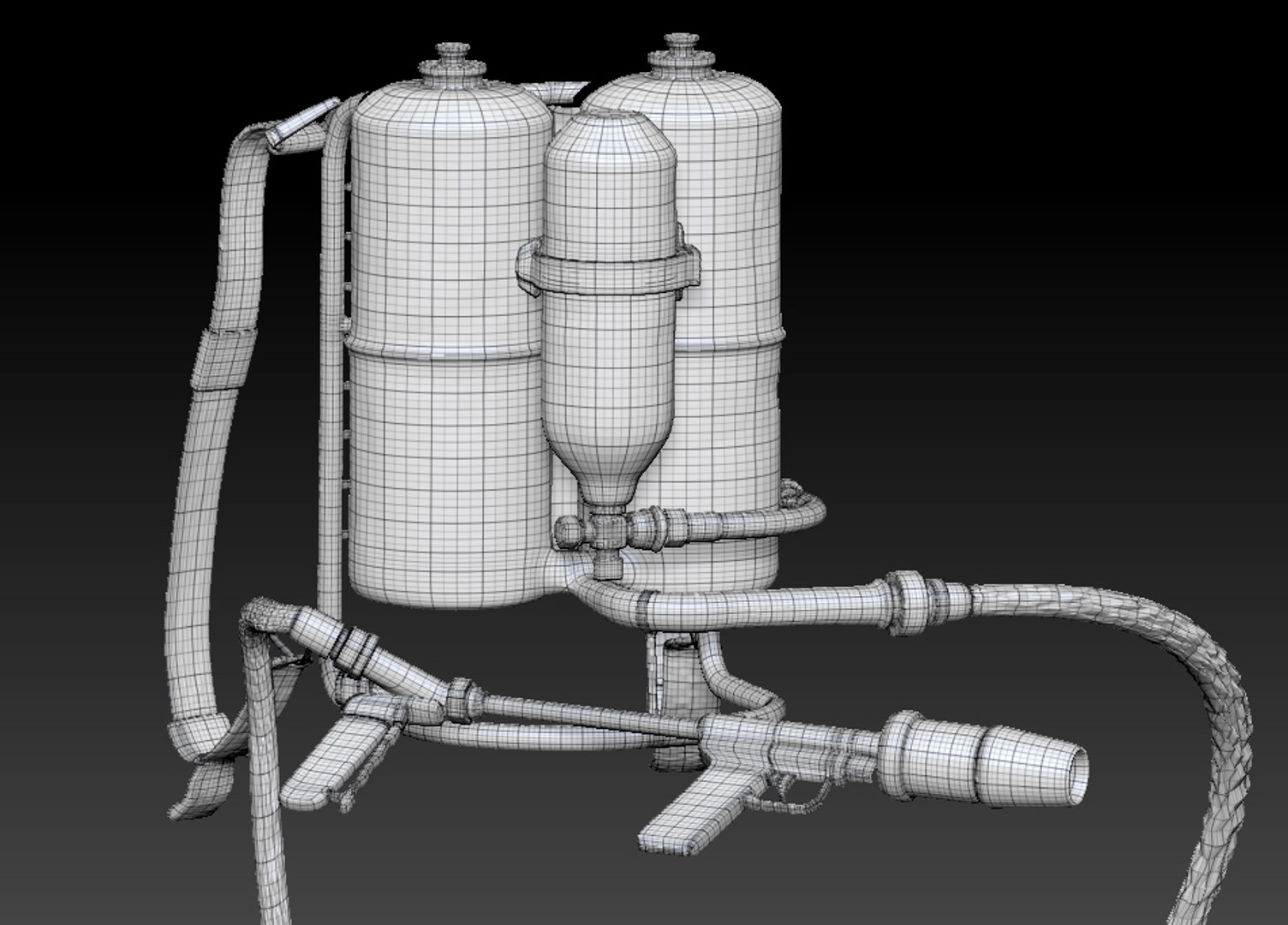 3d M2 Flamethrower 2 Model