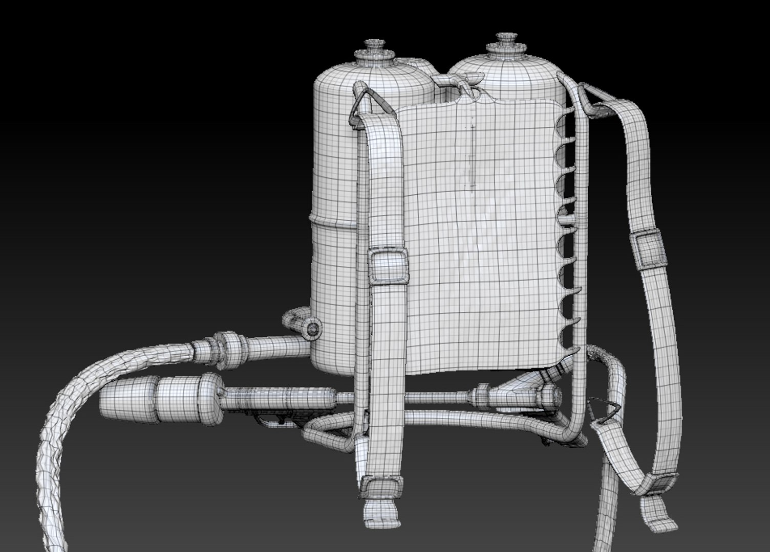 3d M2 Flamethrower 2 Model