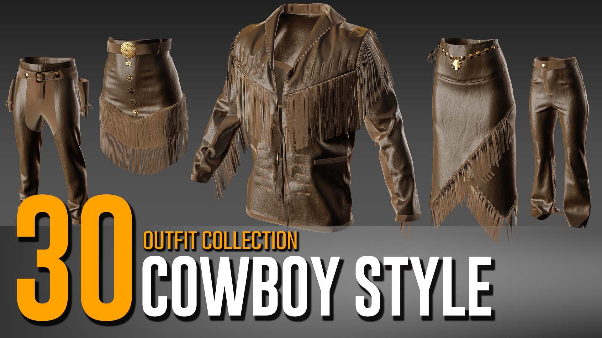 30 Cowboy Style Wear Collection- VOL 20 3D Model - TurboSquid 2284600