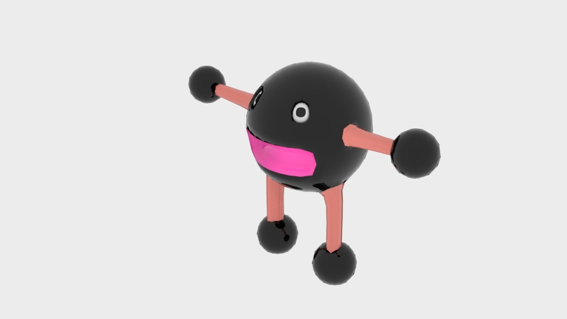 sphere steel character 3d 3ds