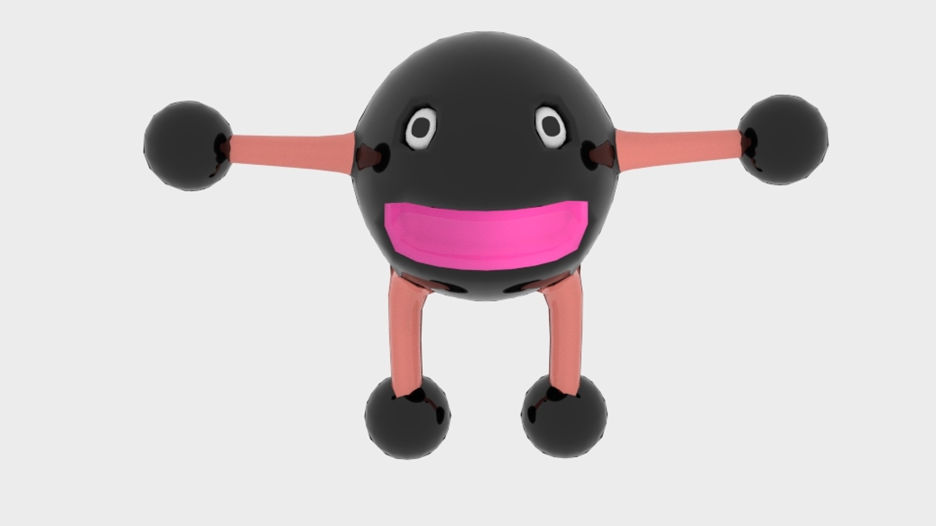 sphere steel character 3d 3ds
