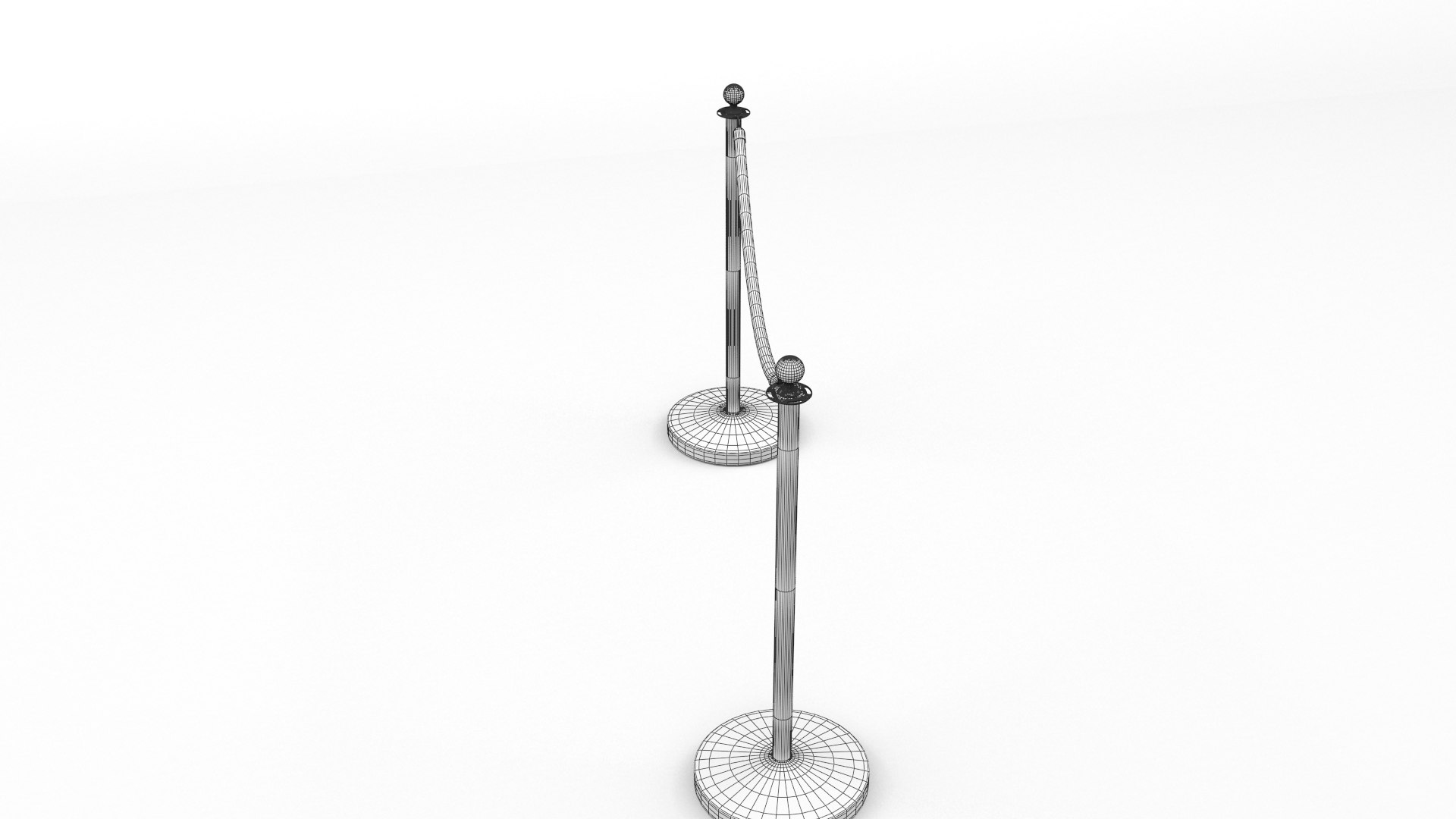 Velvet Rope Barrier 3D Model - TurboSquid 1459653