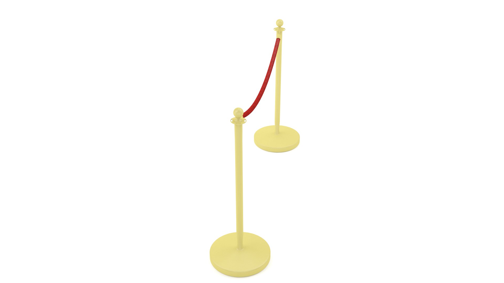 Velvet Rope Barrier 3D Model - TurboSquid 1459653