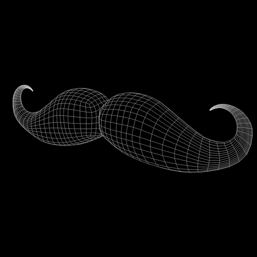 3d Model Mustache Print