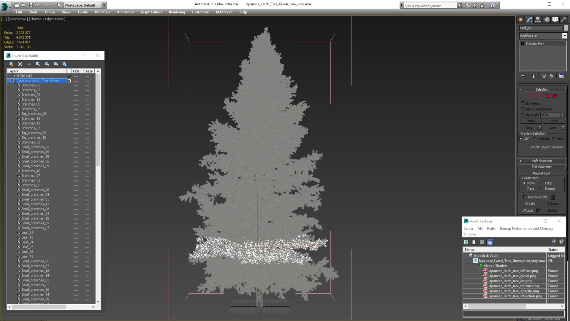 Japanese Larch Tree Green model - TurboSquid 1860957