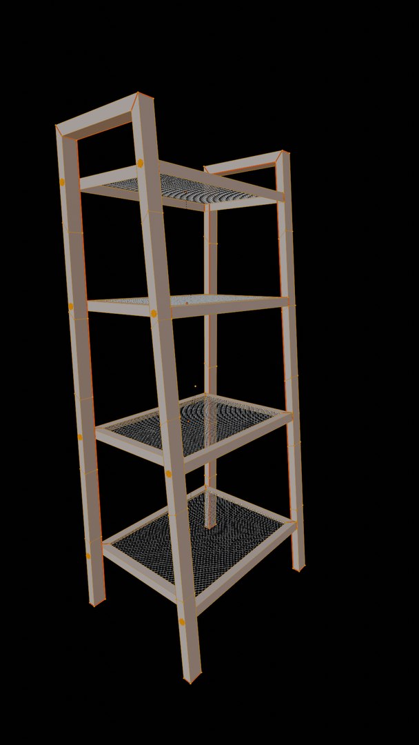 Free 3D Scandinavian Shelf Rack - TurboSquid 2157768