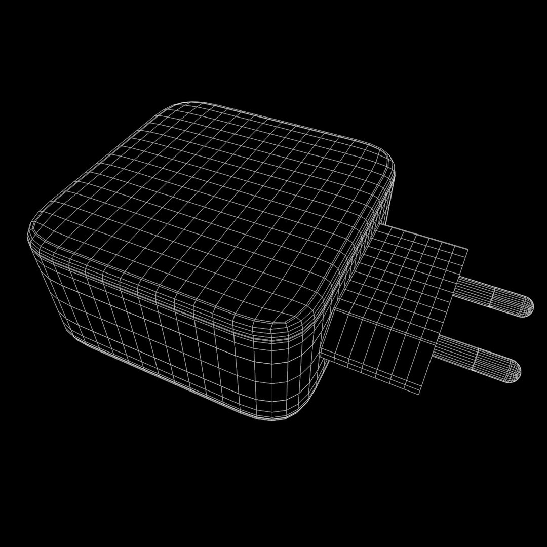 3d Model Outlet Usb Charger