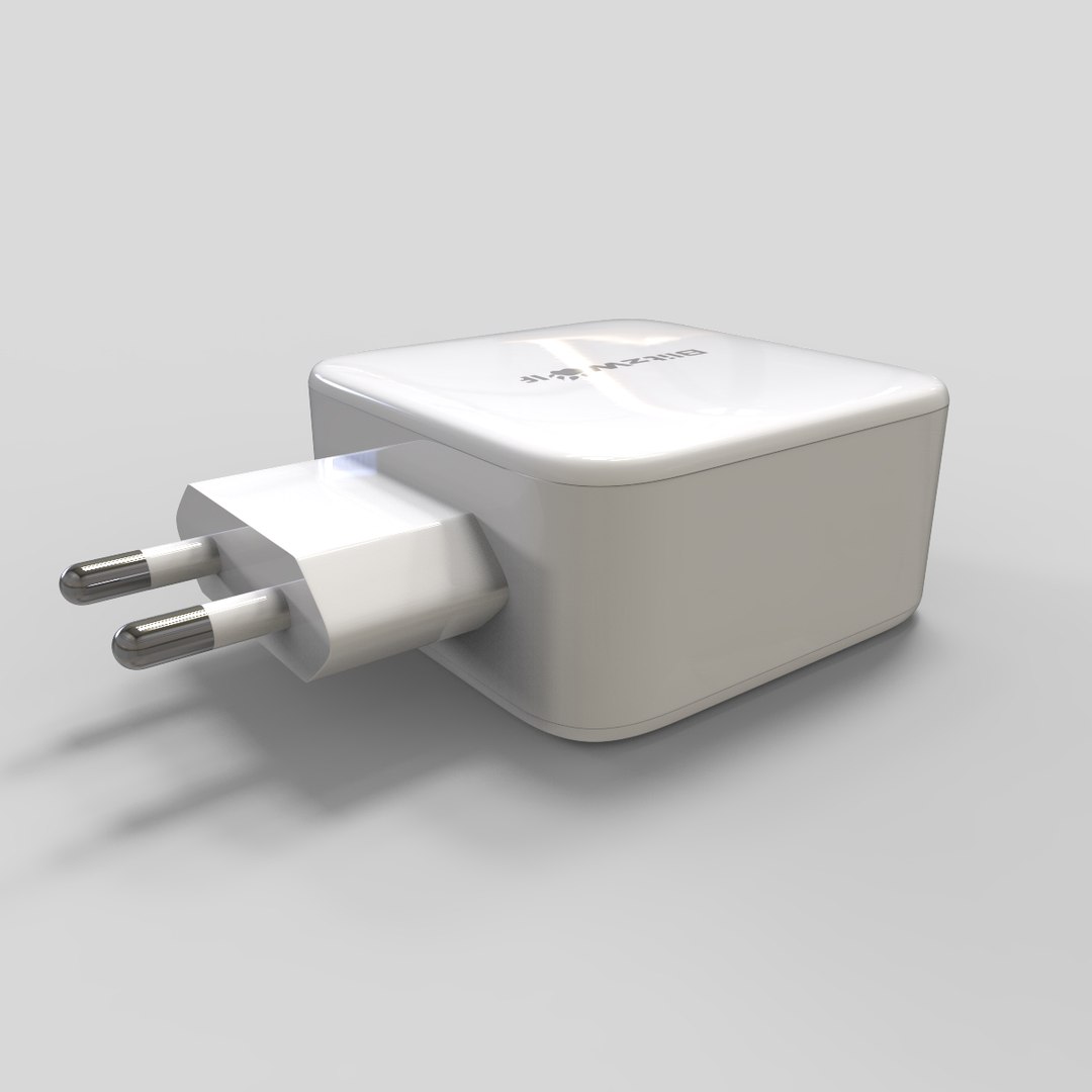 3d Model Outlet Usb Charger