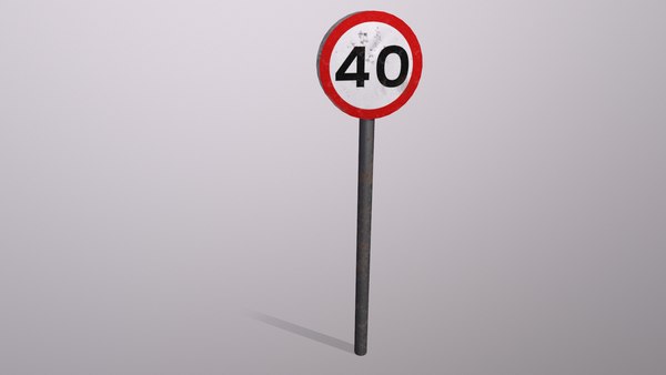 Speed sign 3D model - TurboSquid 1251518