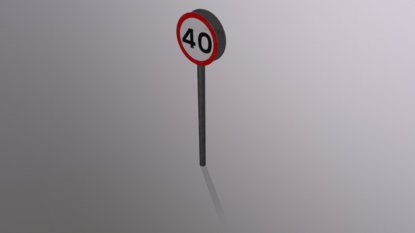 Speed sign 3D model - TurboSquid 1251518