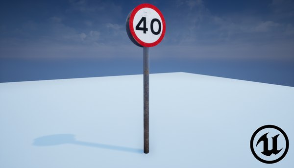 Speed sign 3D model - TurboSquid 1251518