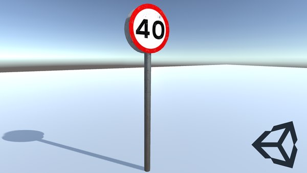 Speed sign 3D model - TurboSquid 1251518