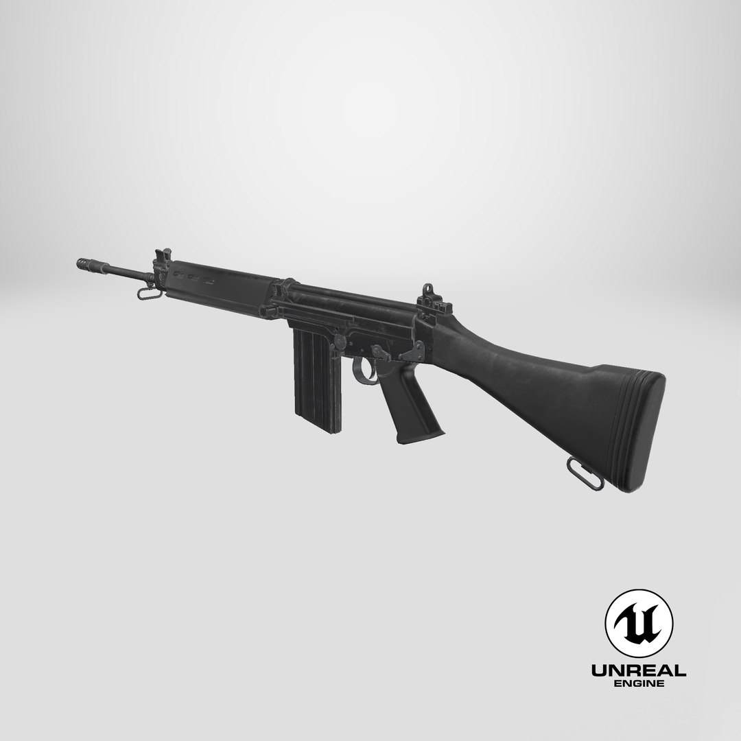 3D FN FAL AAA Game Ready PBR Low-poly 3D Model Model - TurboSquid 2003972