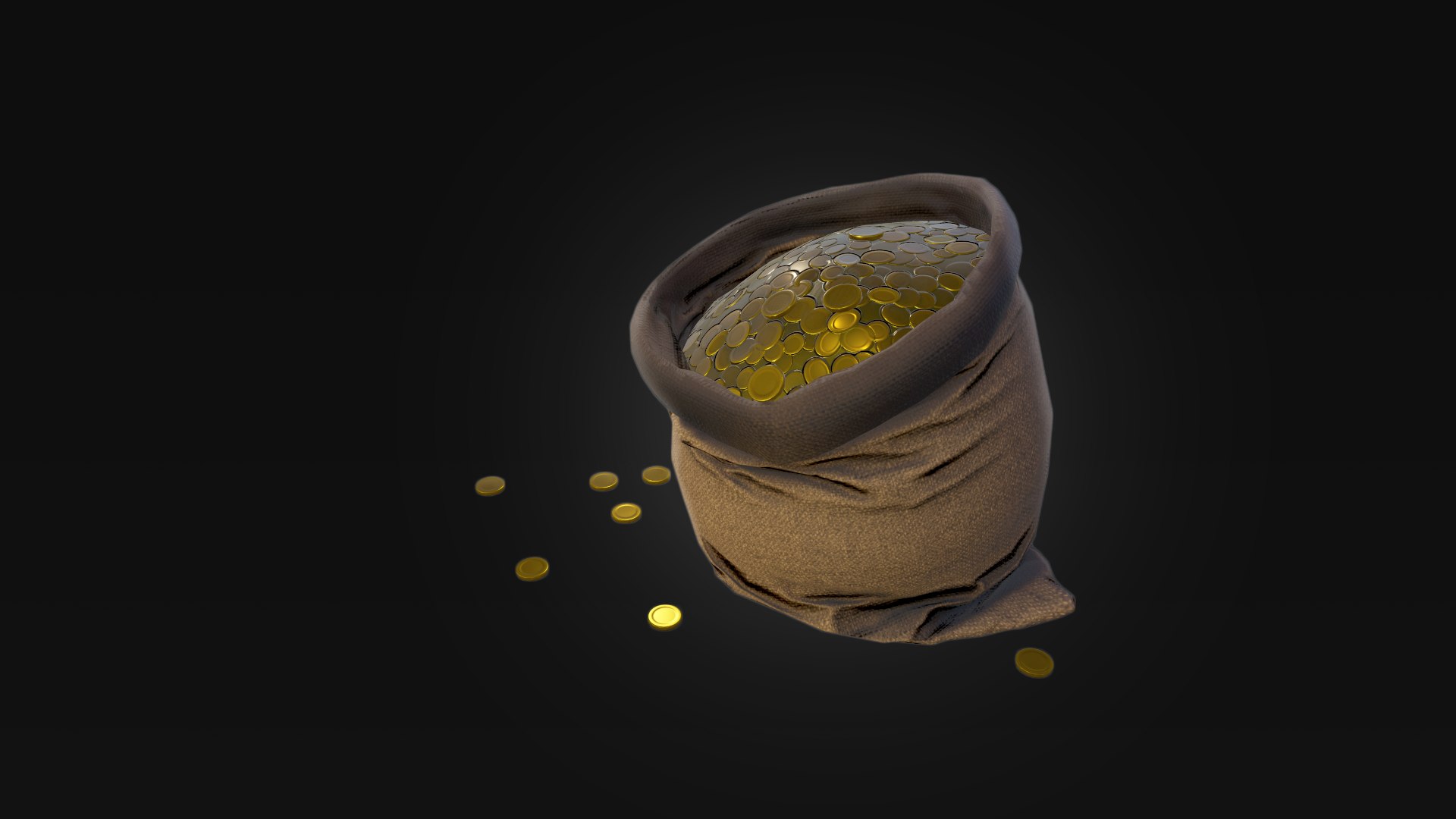 3D Coin Bag - TurboSquid 1502584