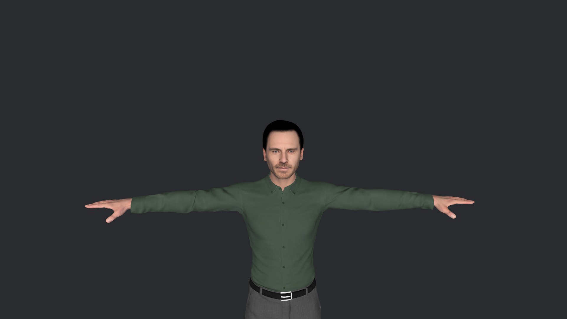 3D Michael Fassbender Hyper Realistic Full Body Fully Rigged 3D ...