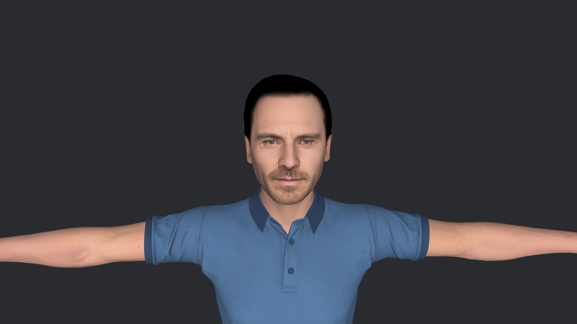 3D Michael Fassbender Hyper Realistic Full Body Fully Rigged 3D ...