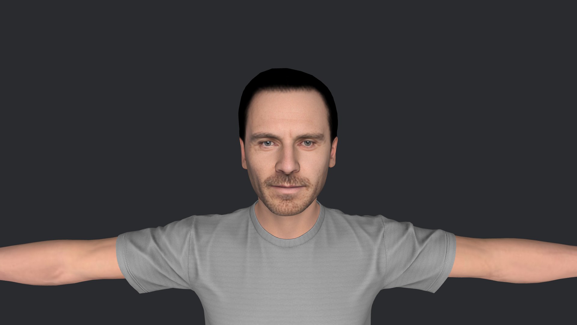 3D Michael Fassbender Hyper Realistic Full Body Fully Rigged 3D ...
