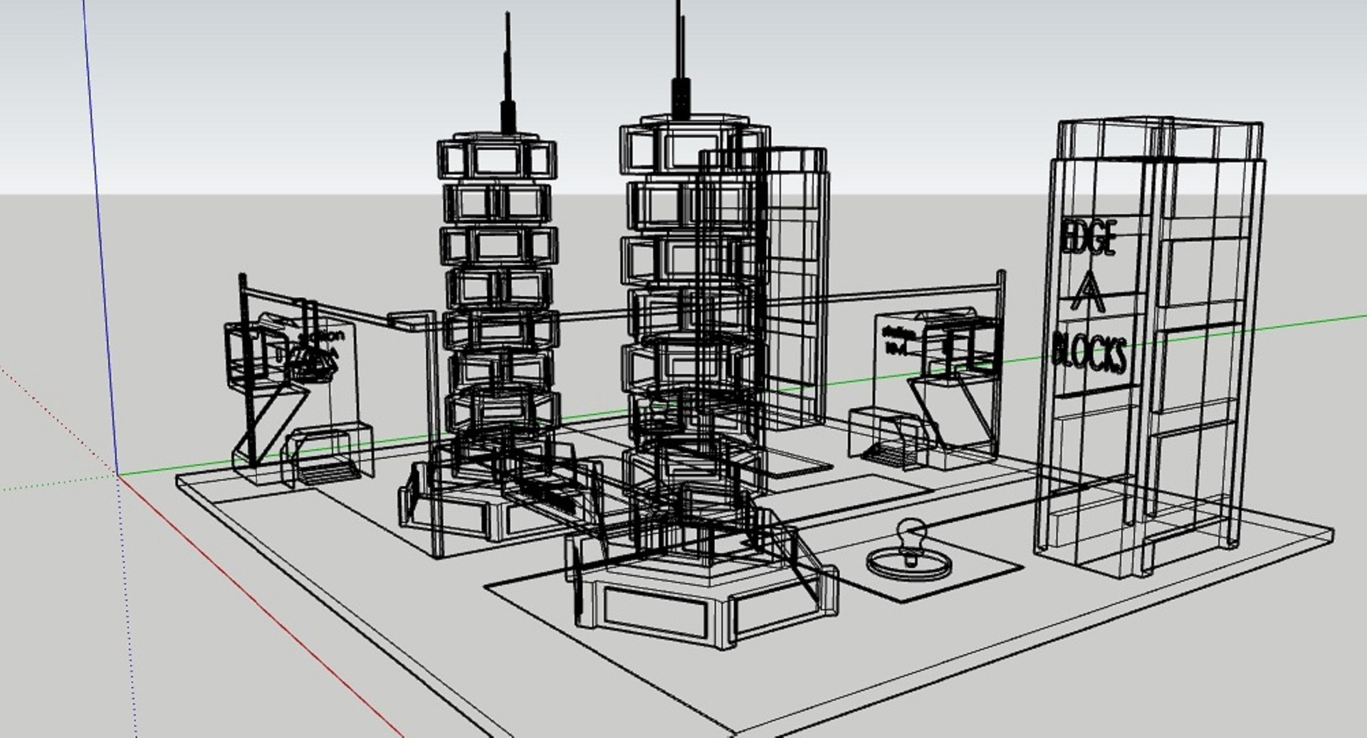 3D Sci-fi Cityscape City Lowpoly - TurboSquid 2125805