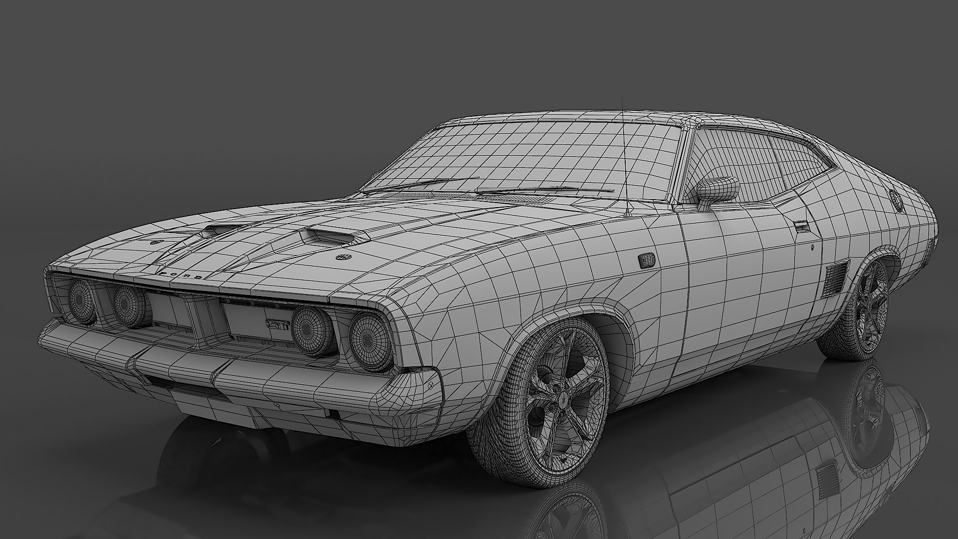 3D 1973 Ford Falcon GT Model - TurboSquid 1938005