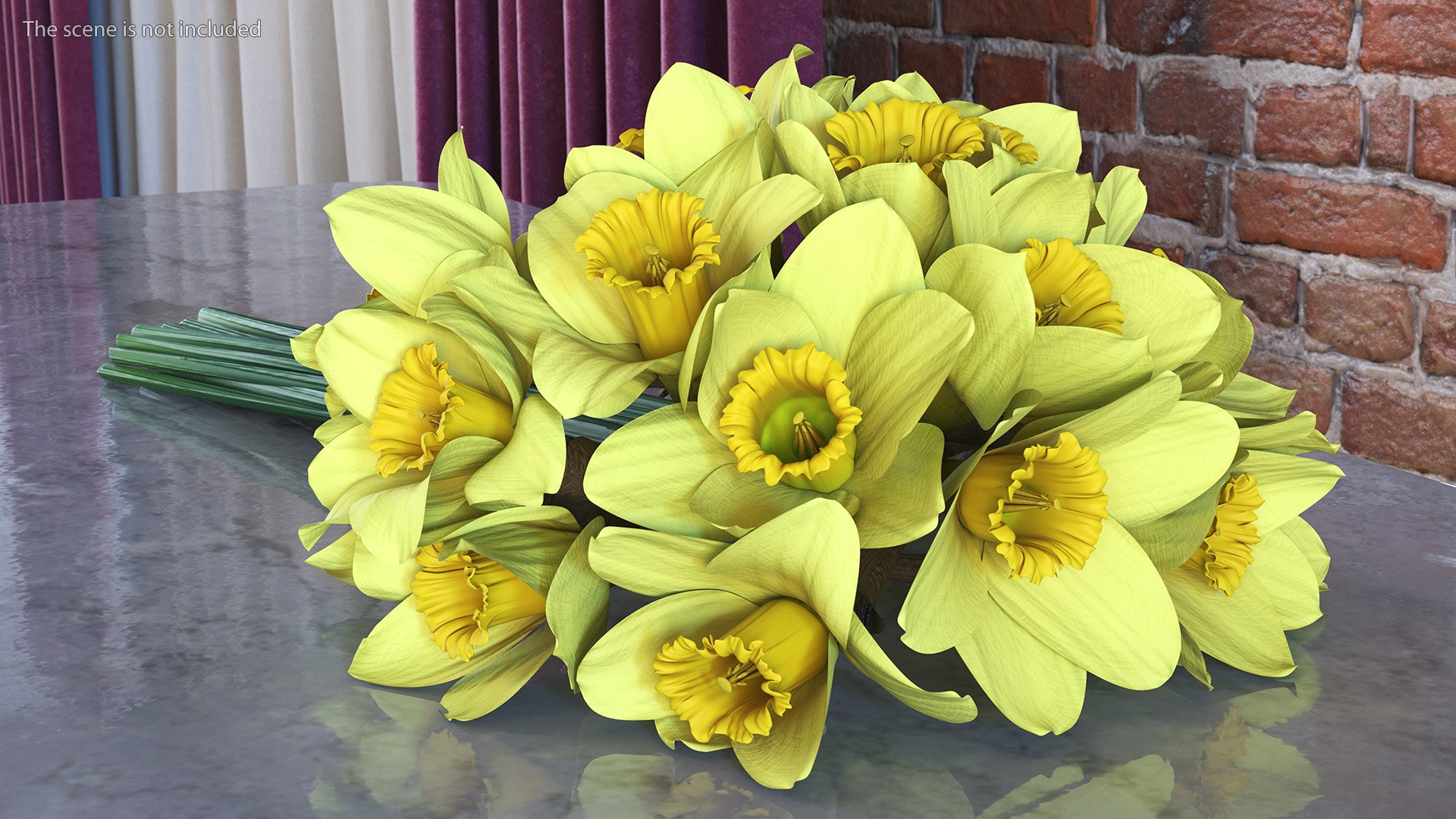 3D Daffodils Bouquet - TurboSquid 2092081