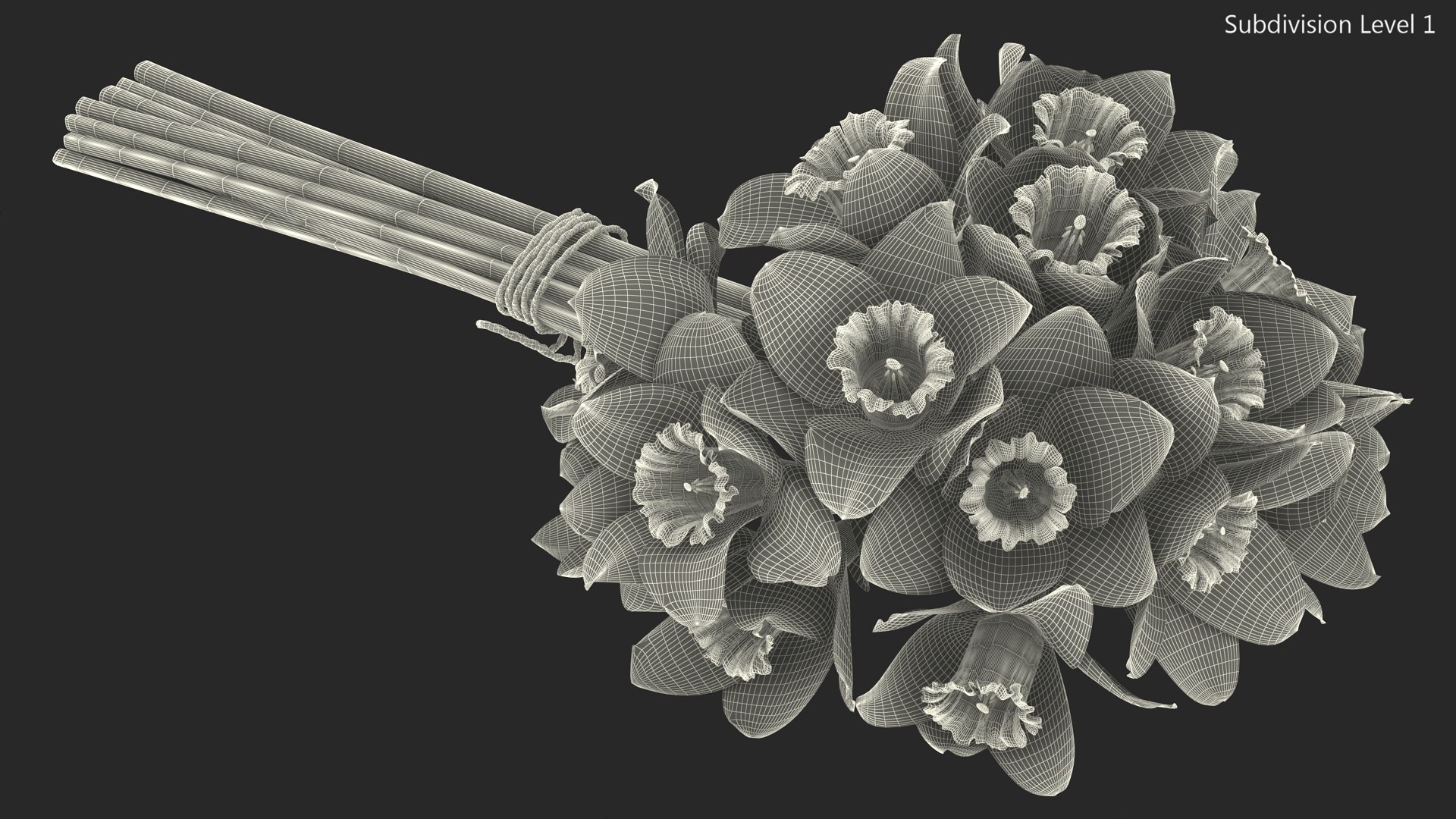 3D Daffodils Bouquet - TurboSquid 2092081