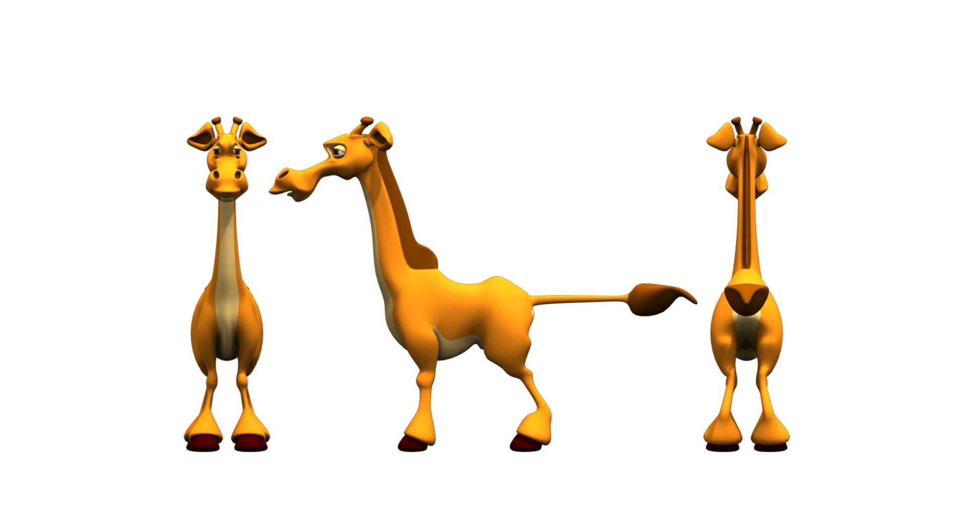 3D Giraffe Cartoon Model - TurboSquid 1531281