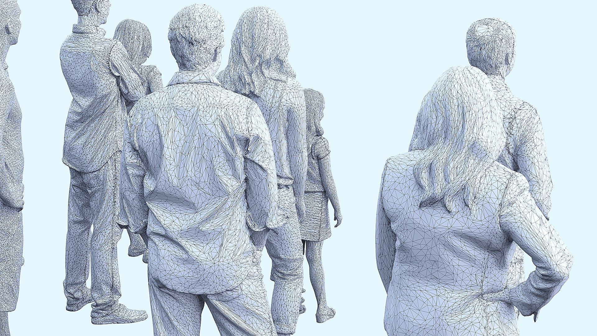 A Crowd Of People X15 3D Model - TurboSquid 2387201