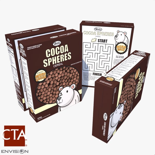 3d cereal box model