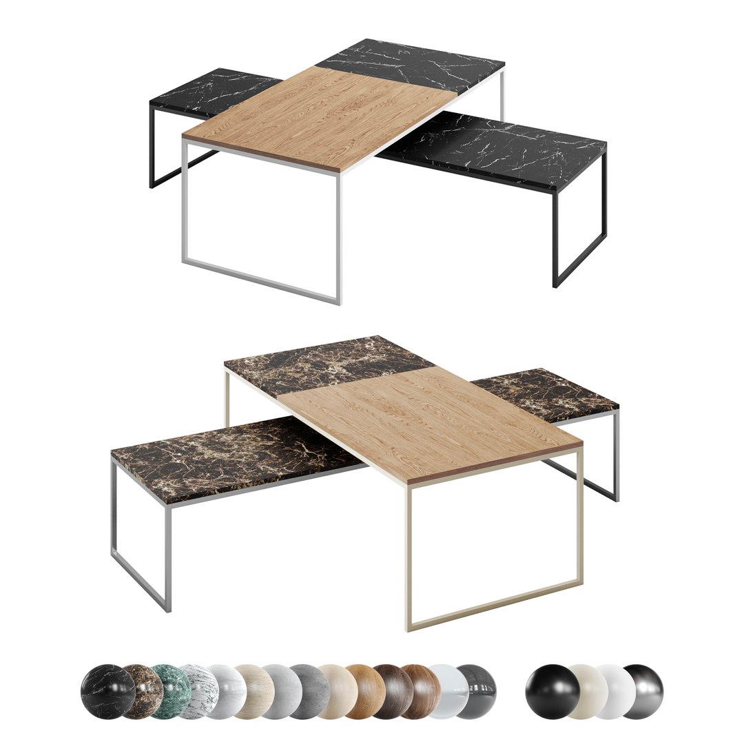 Bolia Coffee Table Como3 Model - TurboSquid 2023483