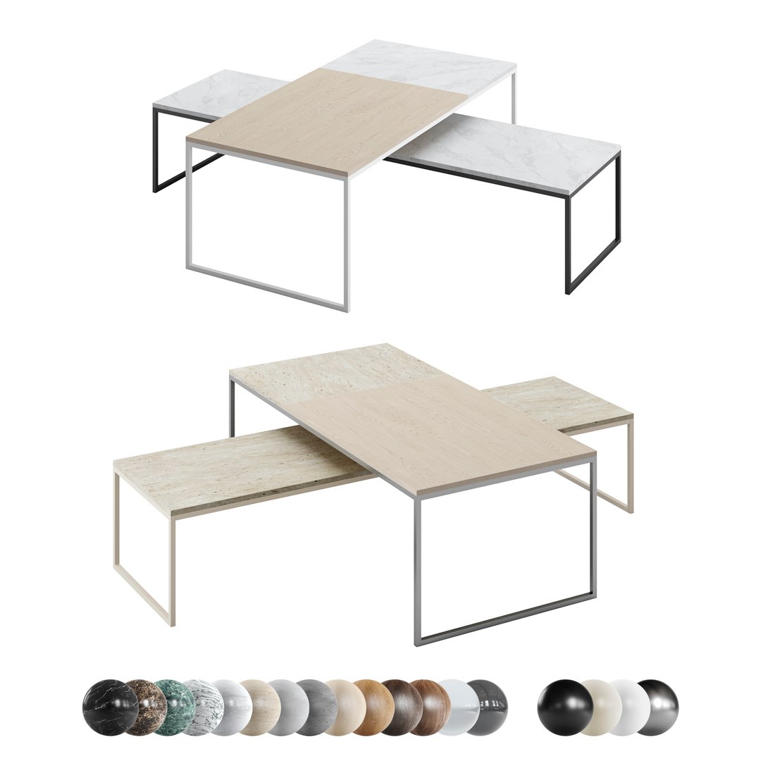 Bolia Coffee Table Como3 Model - TurboSquid 2023483