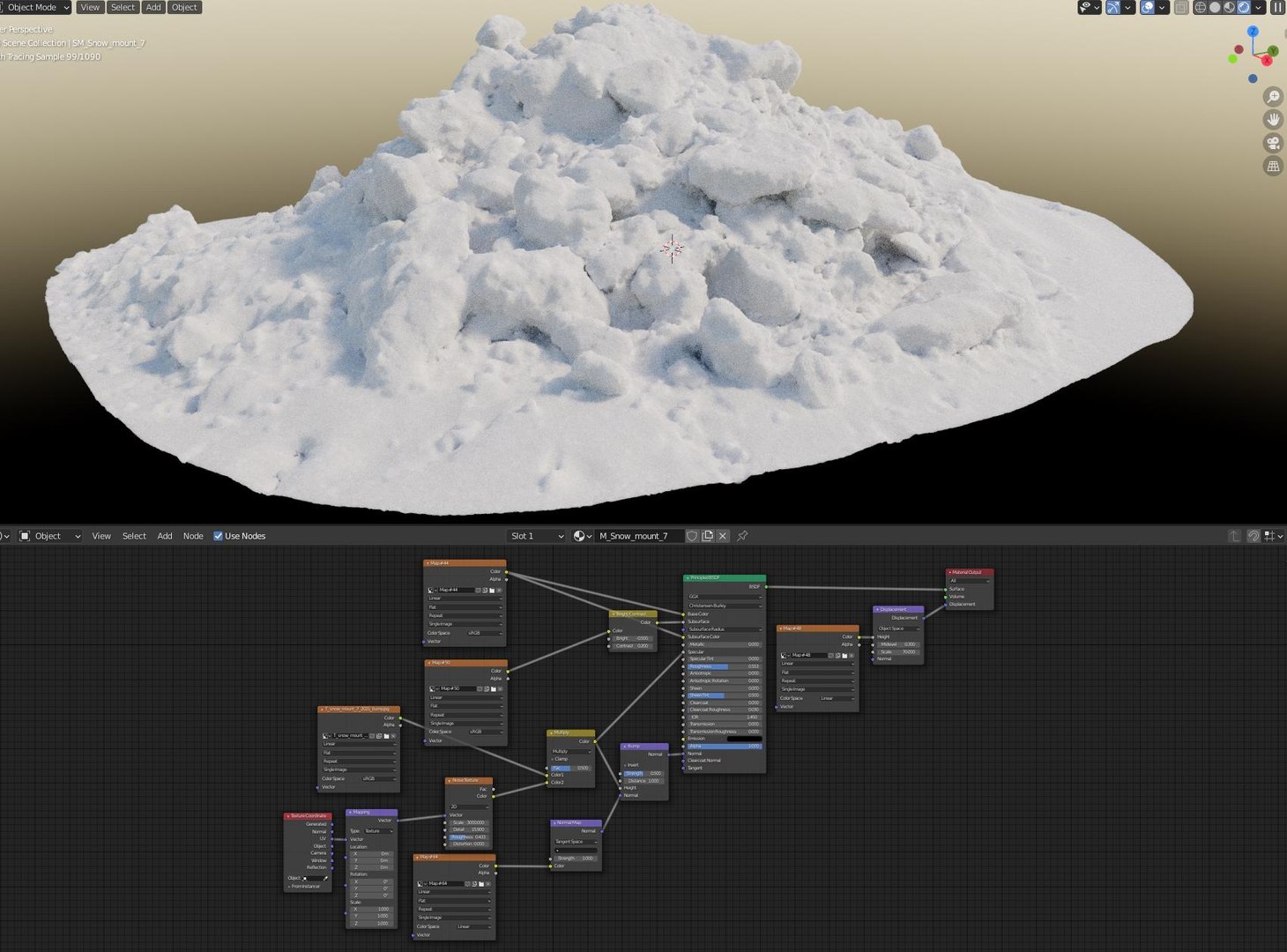 3D Ultra realistic a Pile of snow 2 2021 model - TurboSquid 1837203