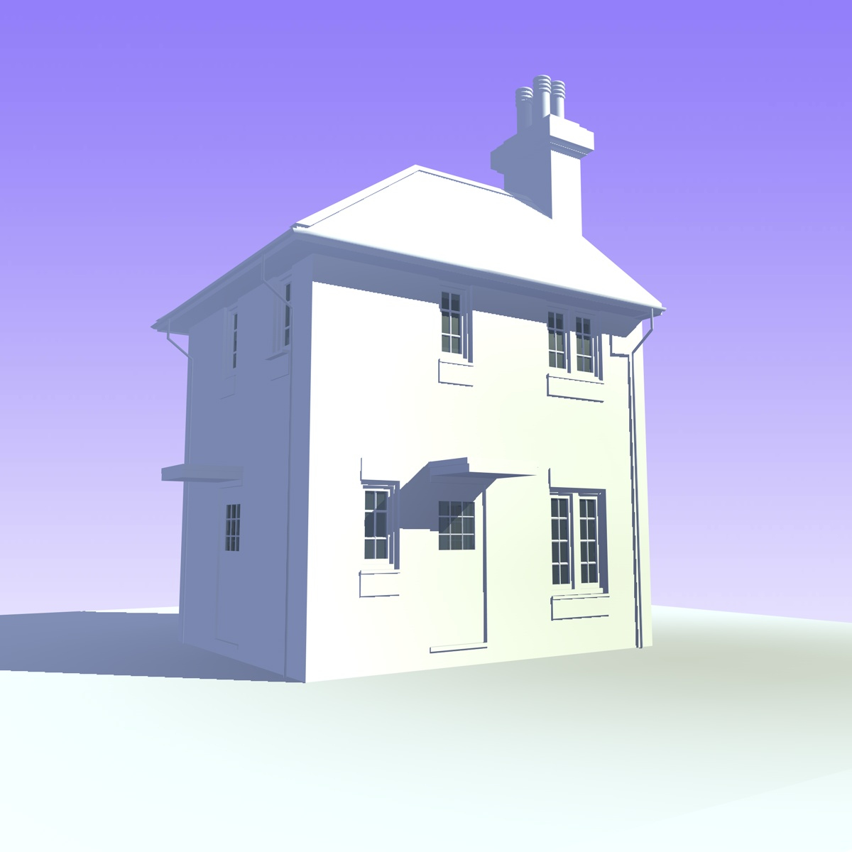 2 storey house unit 3d model