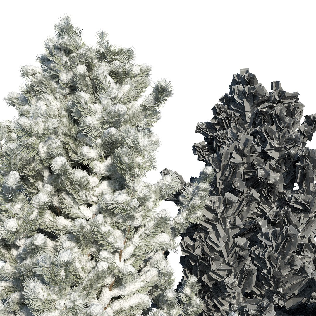 3D Model Pines Snow Tree - TurboSquid 1476610