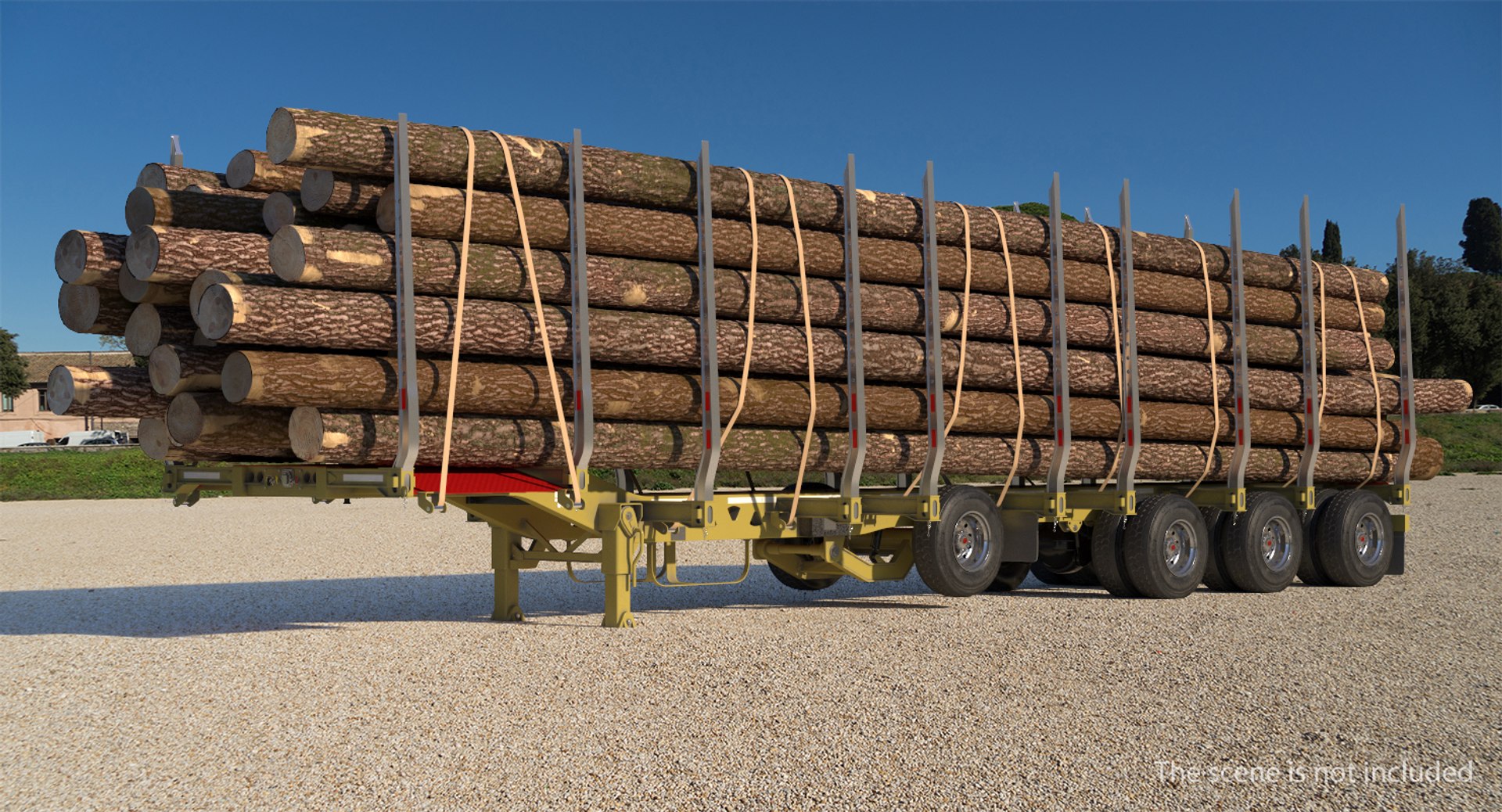 Logging Trailer 3D Model - TurboSquid 1418834