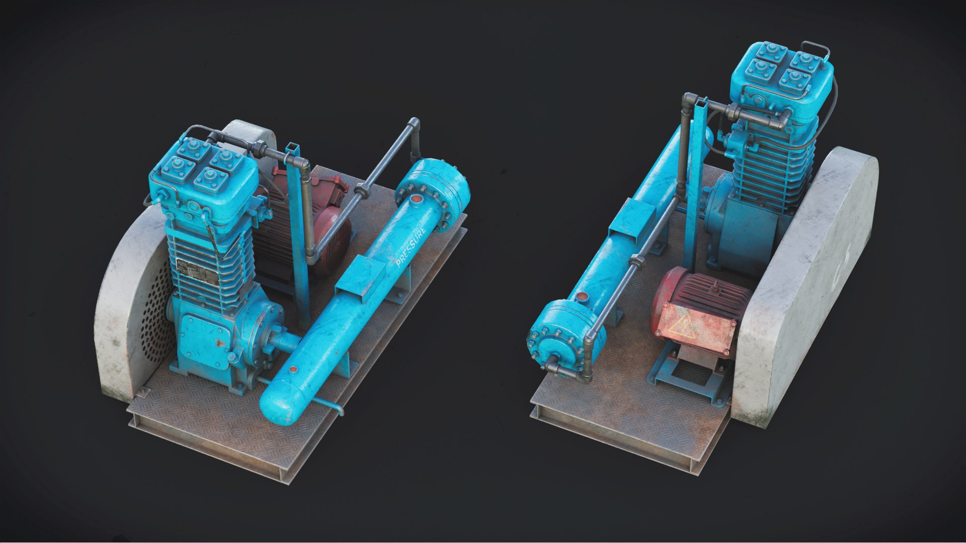 Gas Compressor GameReady LODs 3D - TurboSquid 2075223